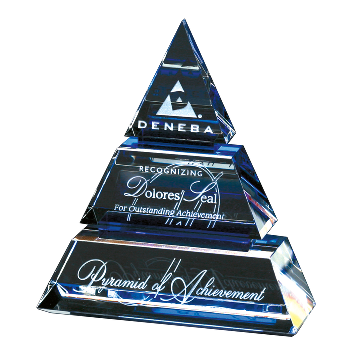 Accolade Indigo Crystal Pyramid – Cowart Awards
